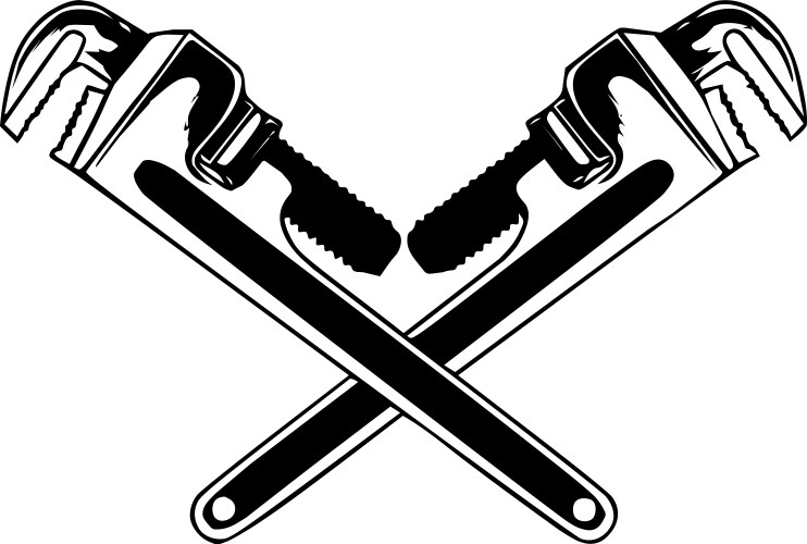 Crossed Pipe Wrenches Vector Images (over 500)