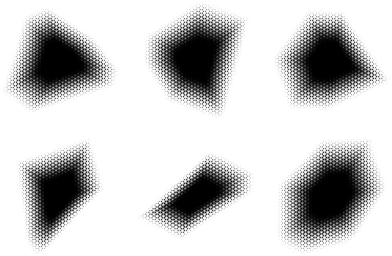 Halftone triangle pattern reprographic technique Vector Image