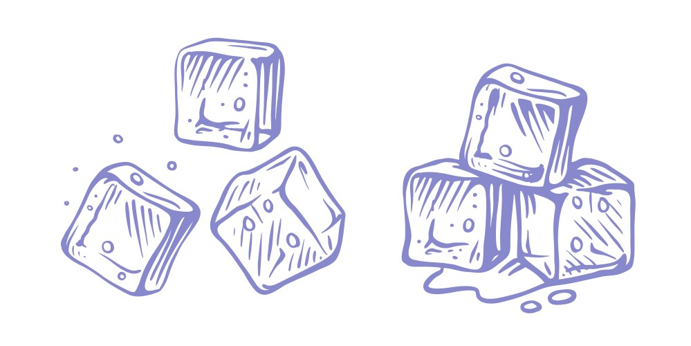 Black And White Ice Cube Clip Art