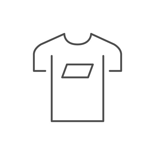 Cute t-shirt outline icon or symbol Royalty Free Vector
