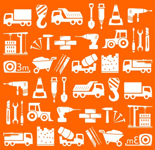 Collection of construction equipment special Vector Image