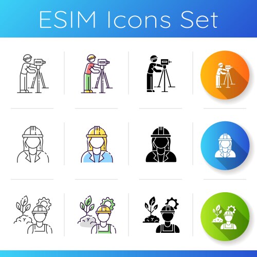 Commercial civil engineering rgb color icon Vector Image