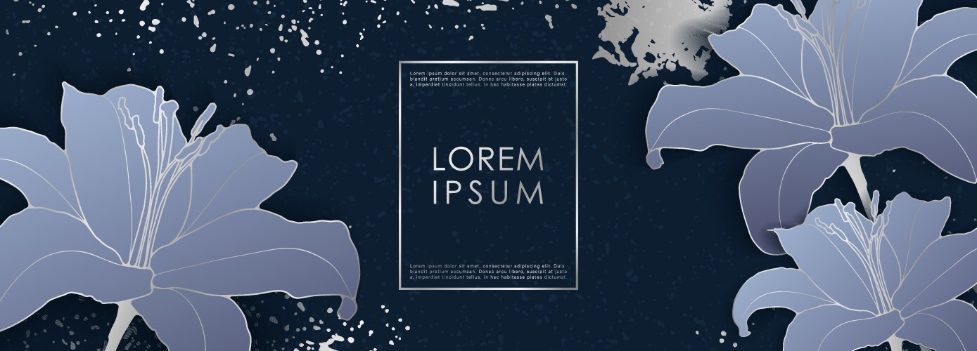 Floral gradient background with flowers Royalty Free Vector