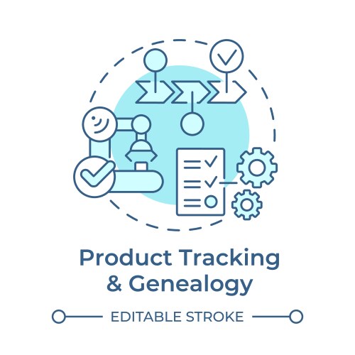 Scada soft blue concept icon Royalty Free Vector Image