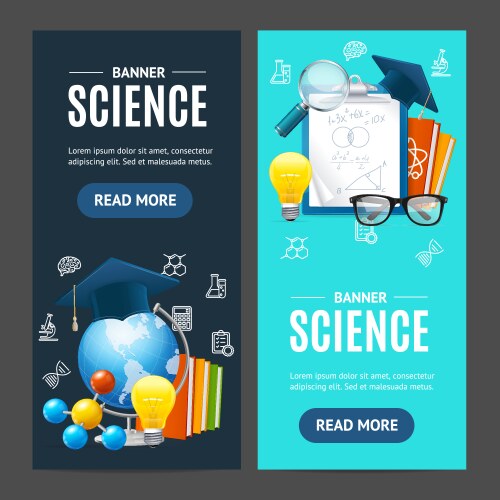 Welcome to science fair invitation card template Vector Image