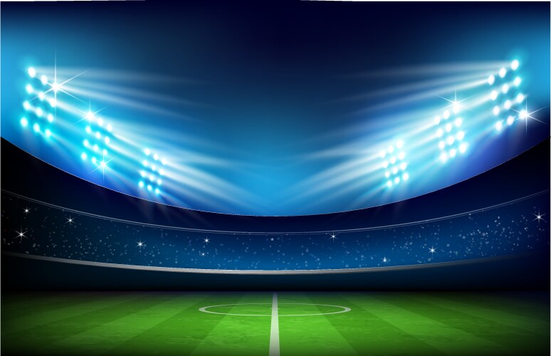 Soccer stadium background Royalty Free Vector Image