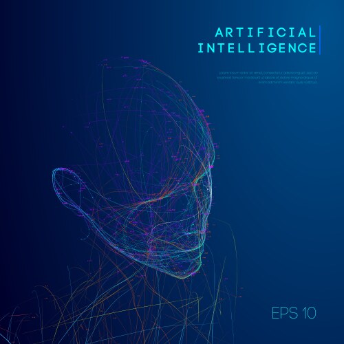 Ai digital brain artificial intelligence Vector Image