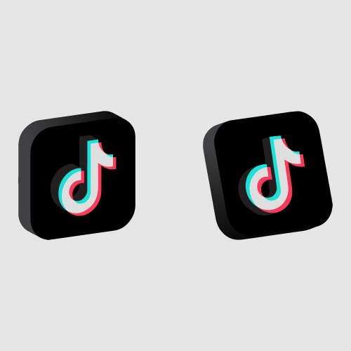 Tiktok Mobile App Mock Up Template Pages Vector Image