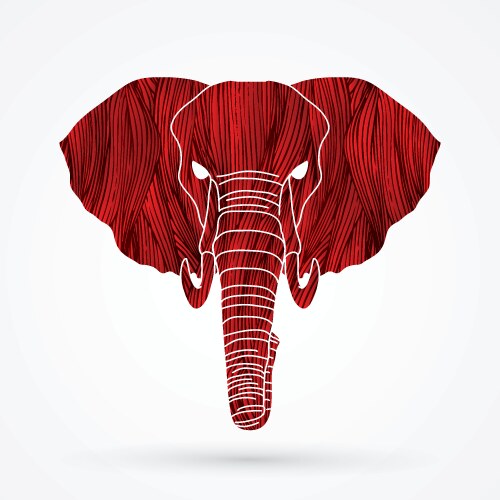 Engraving elephant head Royalty Free Vector Image