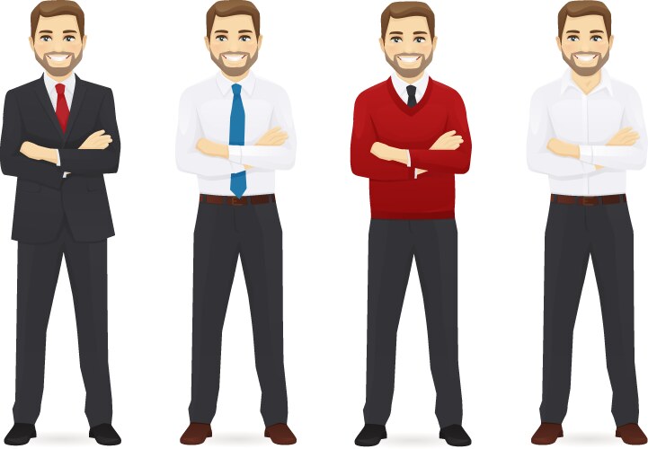 Business man set Royalty Free Vector Image - VectorStock