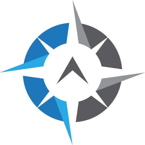Classic Compass Logo Royalty Free Vector Image