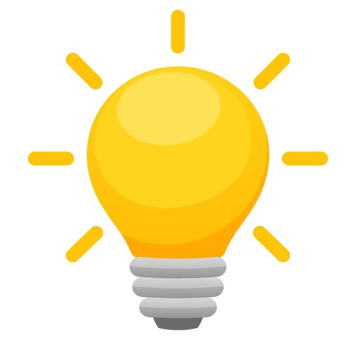 Light bulb cartoon isolated Royalty Free Vector Image