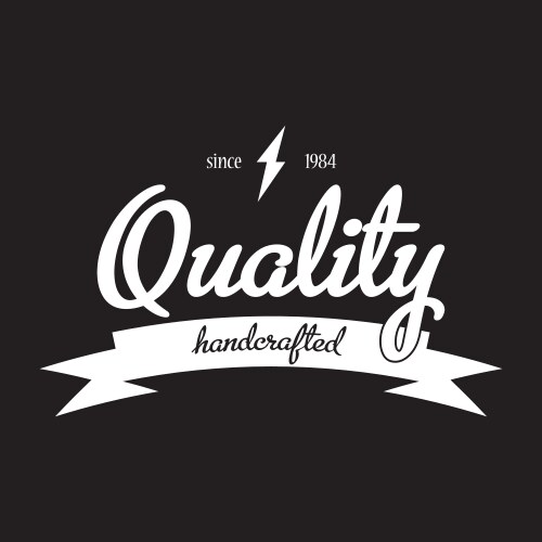 Handcrafted logo Royalty Free Vector Image - VectorStock