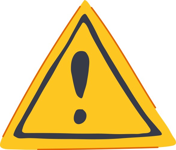 Yellow warning sign set cartoon Royalty Free Vector Image