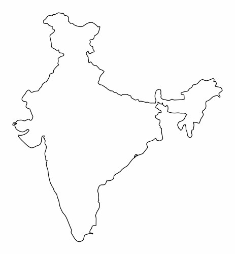 India Black and White Map Vector Images (over 5,300)