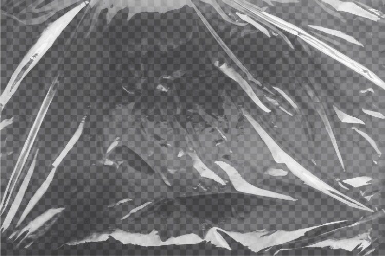 Plastic film wrap overlay texture black Royalty Free Vector