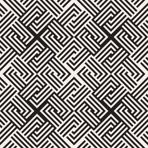 Seamless geometric swastika pattern Royalty Free Vector
