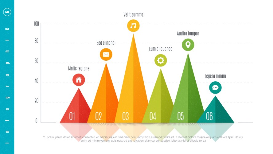Business process chart with 6 7 8 9 steps Vector Image