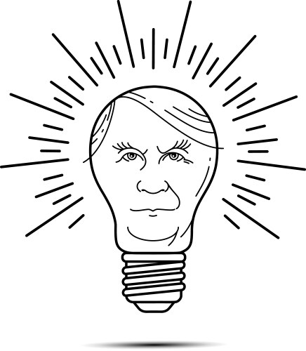 Thomas edison cartoon character Royalty Free Vector Image