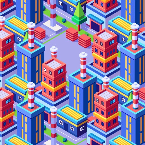 A buildings isometric game asset art style 3d Vector Image