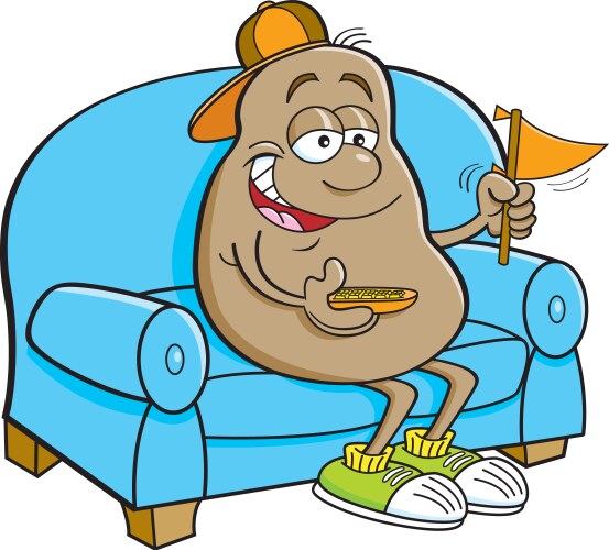 Couch potato man Royalty Free Vector Image - VectorStock