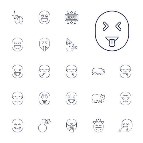 Comic icons Royalty Free Vector Image - VectorStock