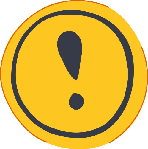 Yellow warning sign set cartoon Royalty Free Vector Image