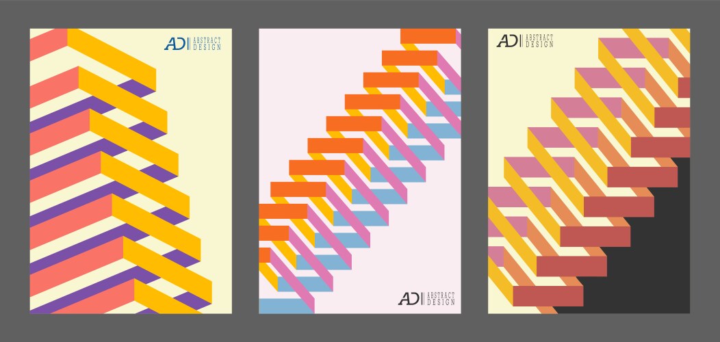 Geometric composition template for abstract Vector Image