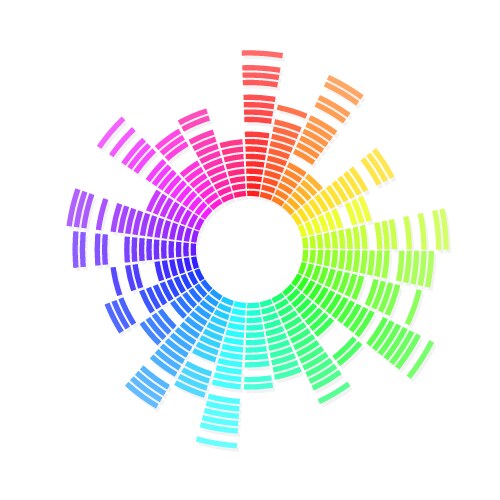 Sound wave spiral form Royalty Free Vector Image