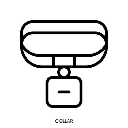 Collar icon line art style design isolated Vector Image