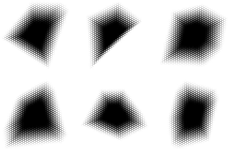 Halftone triangle pattern reprographic technique Vector Image