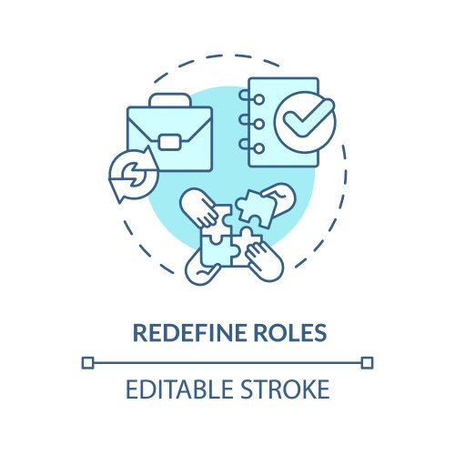 Defining roles concept icon Royalty Free Vector Image