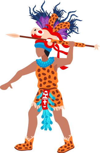 Mayan indian maya civilization character Vector Image