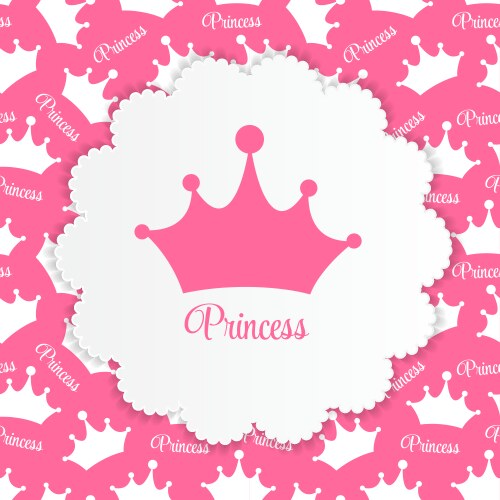 Princess background with castle Royalty Free Vector Image