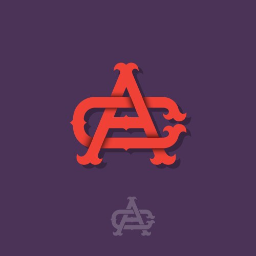 Red r monogram Royalty Free Vector Image - VectorStock