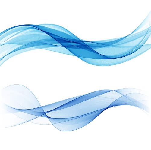 Abstract blue transparent wave background Vector Image