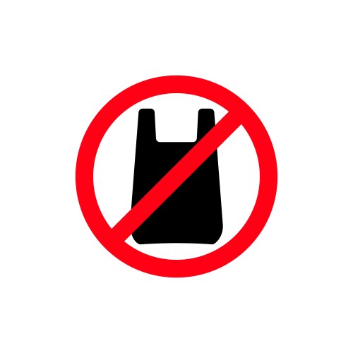 Say no to plastic bags poster Royalty Free Vector Image