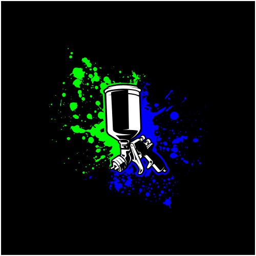 Graffiti spray paint machine Royalty Free Vector Image