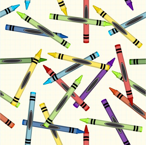 Frame with crayons 1 Royalty Free Vector Image