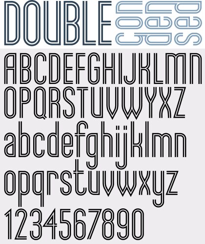 Double Fonts Vector Images (over 2,800)