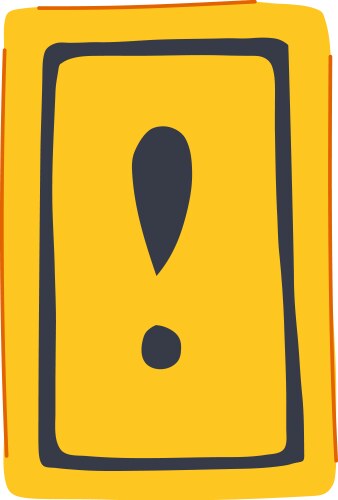Yellow warning sign set cartoon Royalty Free Vector Image
