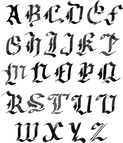 Graffiti alphabet Royalty Free Vector Image - VectorStock