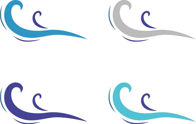 Ocean wave sign symbol logo Royalty Free Vector Image