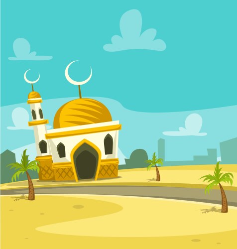 Interior mosque Royalty Free Vector Image - VectorStock