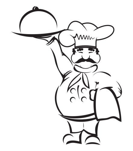 Kuvar restoran menu resize Royalty Free Vector Image