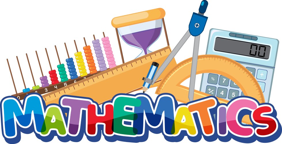 Math and number text banner Royalty Free Vector Image