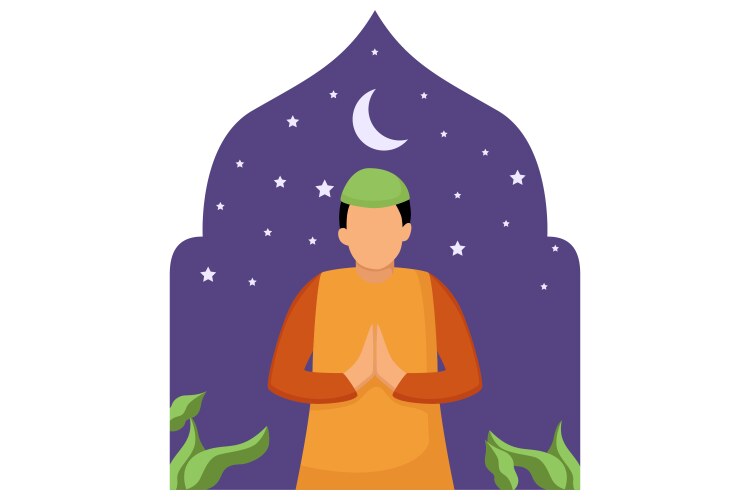 Ramadan flat design Royalty Free Vector Image - VectorStock