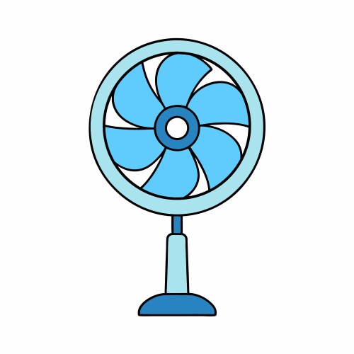 Electric fan art Royalty Free Vector Image - VectorStock