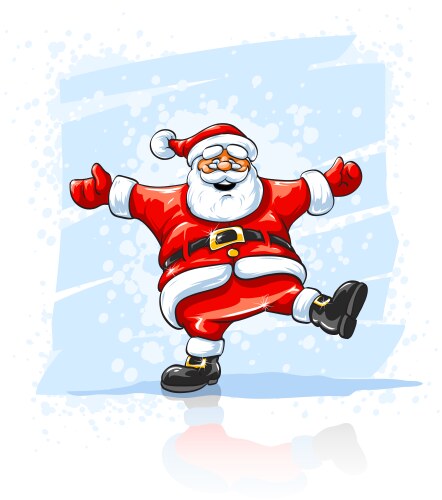 Cartoon santa claus dancing dab Royalty Free Vector Image
