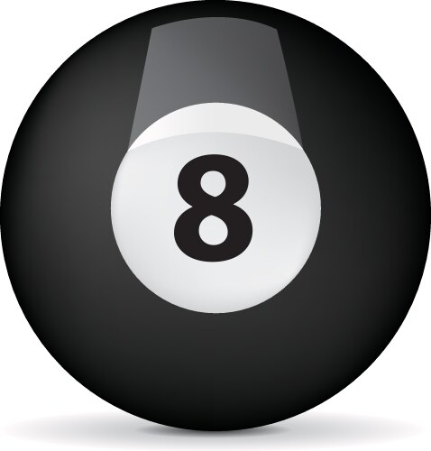 Magic 8 ball eight isolated Royalty Free Vector Image